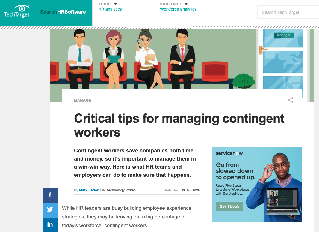 Aaron Colby Quoted in TechTarget about Independent Contractors